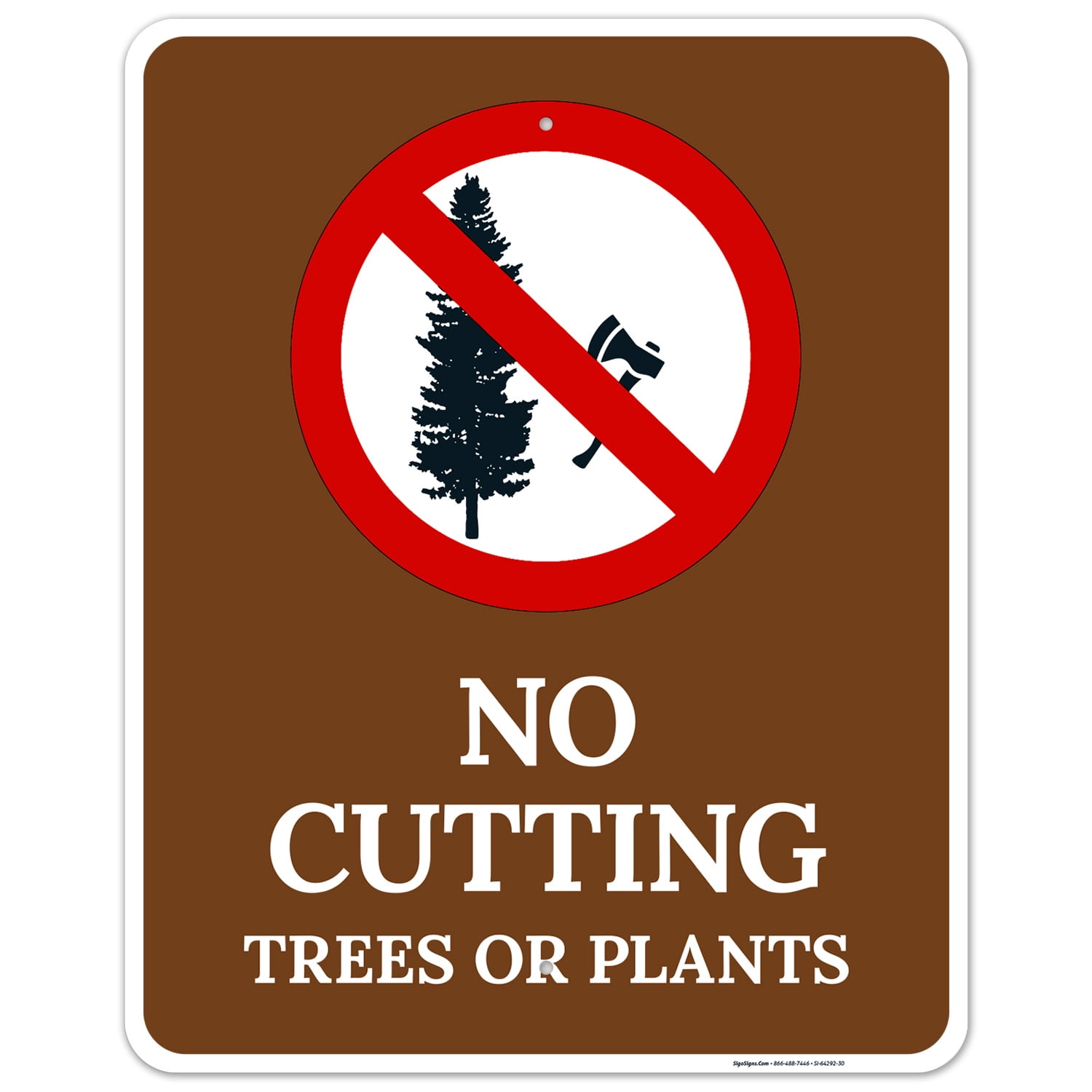 No Cutting Trees Or Plants With Graphic Sign, - Walmart.com
