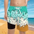 Gunia Boys Swim Trunks With Compression Liner Casual Summer Ice Cream ...