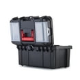 Hyper Tough 16-inch Toolbox, Plastic Tool and Hardware Storage, Black ...