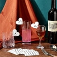 200Pcs Heart Paper Wine Glass Tags with 8 Sheets Chicken/Carrot/Fish ...