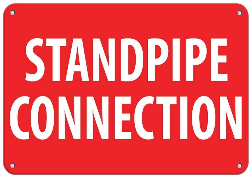 Standpipe Connection Sticker (RED,Size 7X10 INCH,Decal) (ref-2201 ...