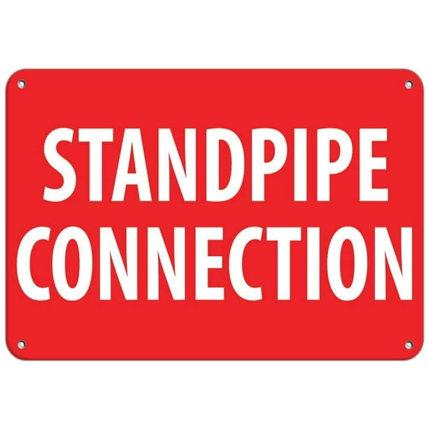 Standpipe Connection Sticker (RED,Size 7X10 INCH,Decal) (ref-2201 ...