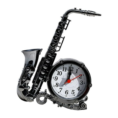 Saxophone Clock Decorative Combines Function and Style Vintage Table ...