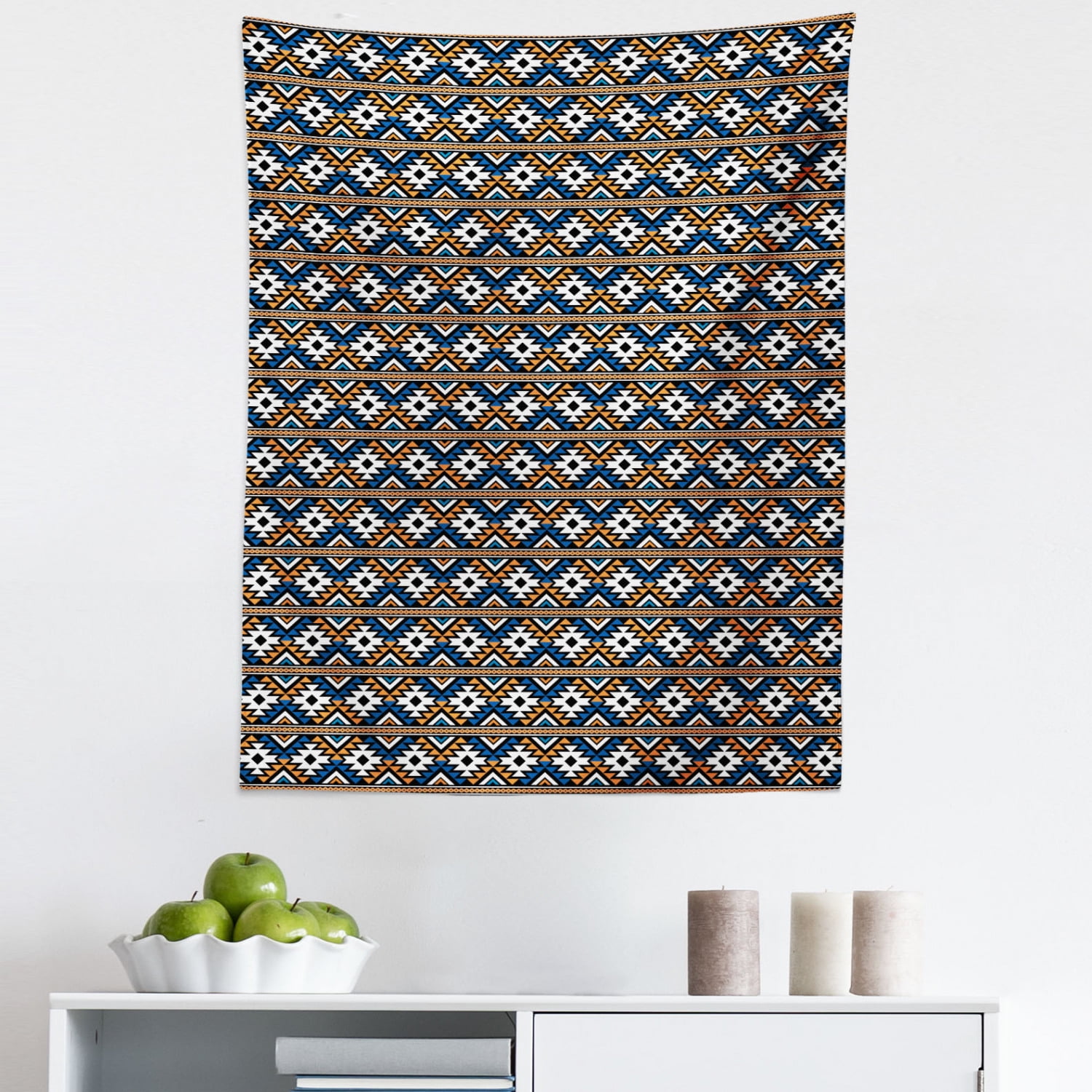 Boho Tapestry, Borders Seamless Geometrical Pattern in Boho Art Style ...