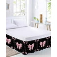 Pink Bow Bed Skirt King Size 18 Inch Drop, Pink Ribbon Day Mother's Day ...