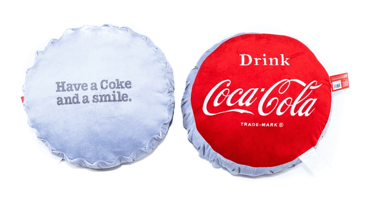 Authentic Coca-Cola Bottle Cap Pillow Red Throw Pillow New with Tags ...