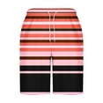 Aobny Shorts Men Striped Board Beach Shorts Big & Tall Mid Rise Casual ...