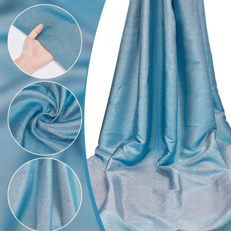 Blue Iridescent Fabric Metallic Iridescent Royal Blue Glitter Lurex