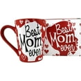 Kinrex Best Mom Ever Ceramic Coffee Mug Red 12 Oz Dishwasher Safe