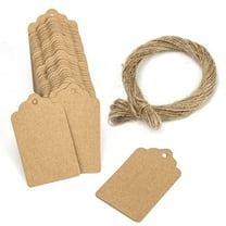Kraft Paper Tags, 100 Pcs Square Blank Kraft Paper Gift Tags Craft Tags ...