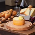 2026 Upgrade Cheese Curler Wheel with Wood Base, Sharp Blade Cheese ...