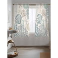 Coastal Ocean Curtains 63 Inch Length, Sheer Curtains for Bedroom ...