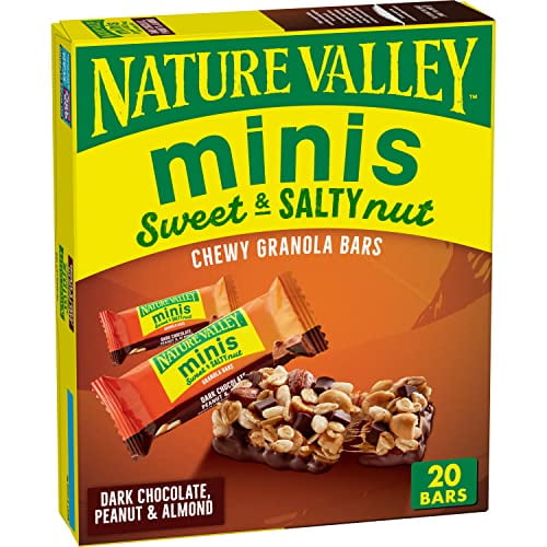 Nature Valley Minis, Dark Chocolate Peanut & Almond Granola Bars, 20 ct ...