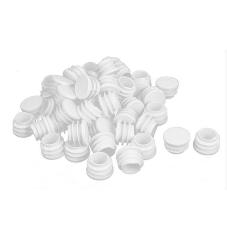 25mm Diameter Plastic Blanking End Cap Round Ribbed Tube Insert Plug ...
