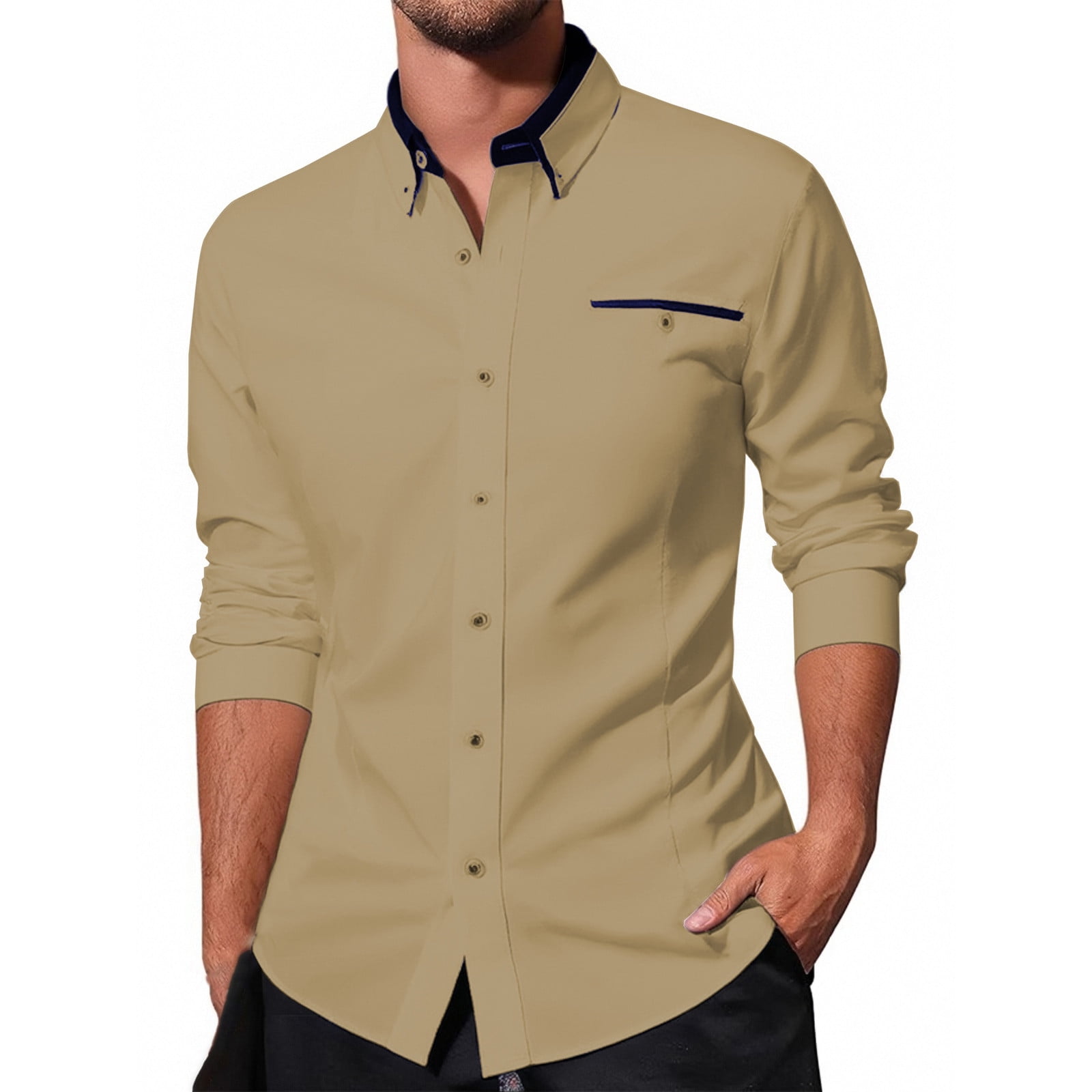 Click here for Chaochao Mens Casual Long Sleeve Shirt With Pocket... prices