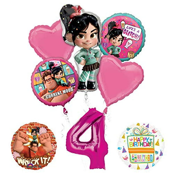 Wreck It Ralph 4th Birthday Party Supplies Balloon Bouquet Decorations ...