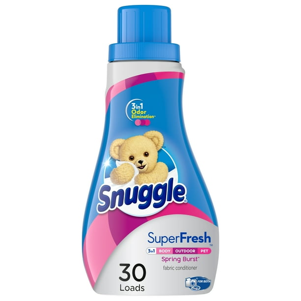 Snuggle Plus Super Fresh Liquid Fabric Softener, Spring Burst, 31.7 ...