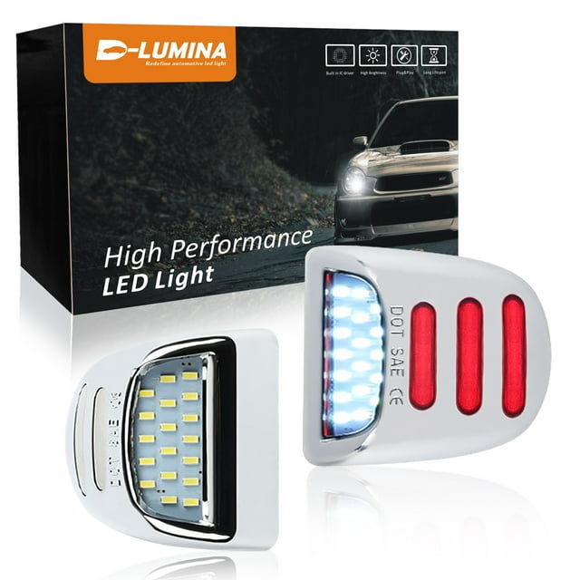 D-Lumina RED OLED NEON TUBE License Plate Light Assembly for Silverado ...