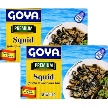 Goya Premium Squid Fillets in Squid Ink, 4 oz Can - Walmart.com