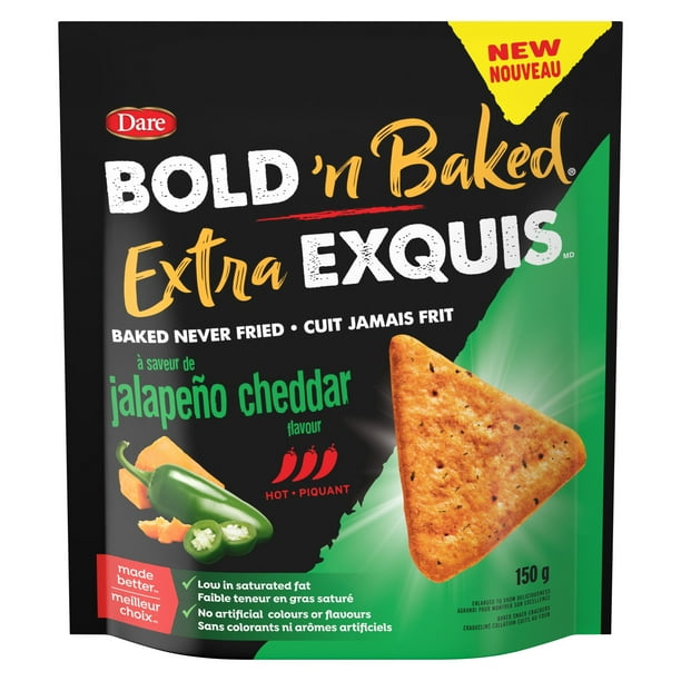 Bold ‘n Baked Jalapeño Cheddar Crackers, Dare, 150 gr - Walmart.ca