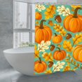 Autumn Pumpkin Pattern Print Shower Curtain,Cloth Fabric Waterproof ...