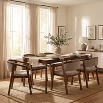 Christopher Knight Home 7-Piece Dining Set with 95" Wood Table, Curved ...