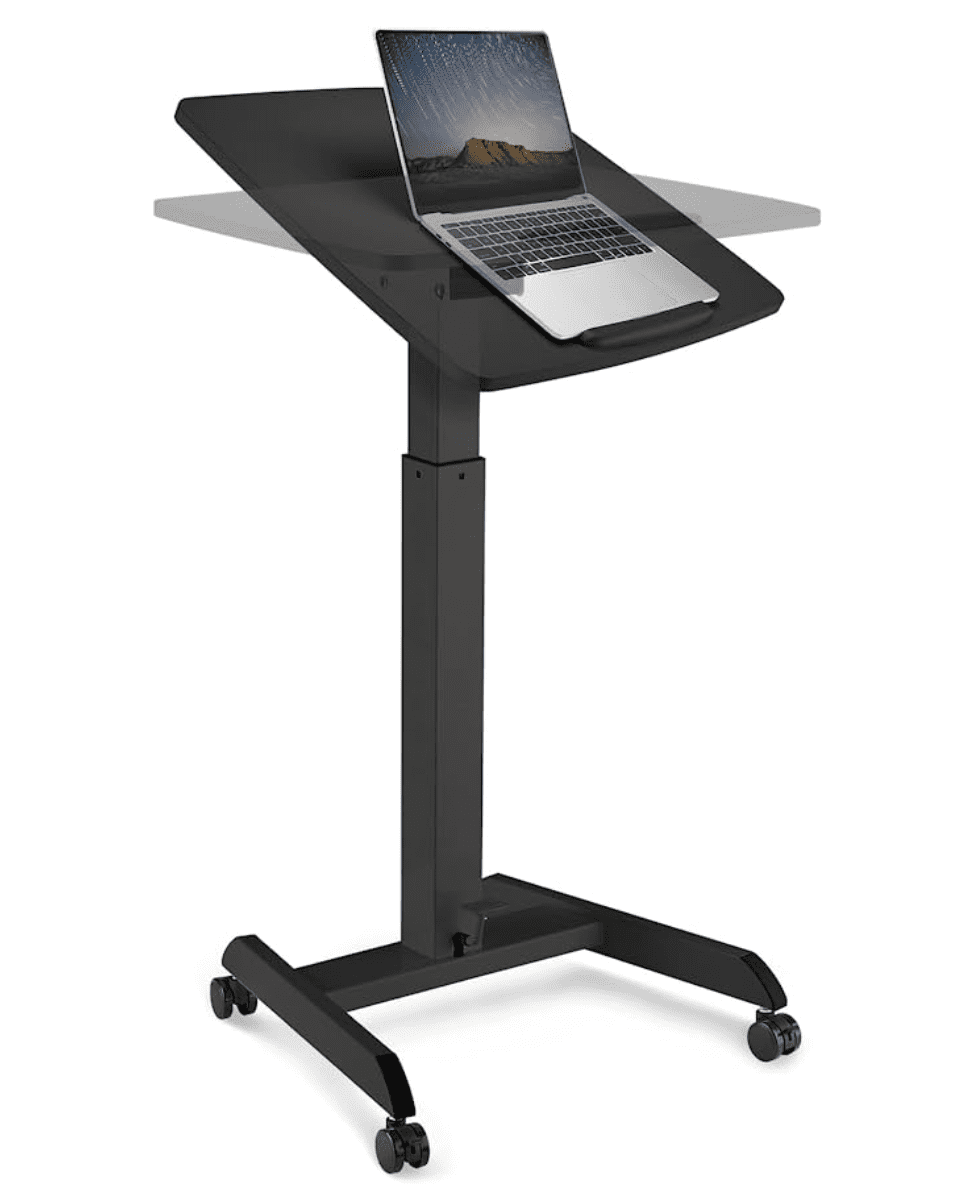 OCOMMO Height Adjustable Laptop Stand Workstation with Wheels, 28 Inch ...