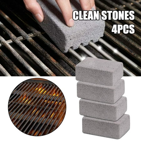 Grill Griddle Cleaning Brick Block 4pcs Grill Cleaning Brick De-Scaling ...