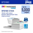 Brother Genuine BTD180C High Yield Cyan Ink Bottle - Walmart.com