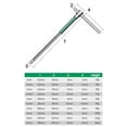 T Type Highspeed Rotating Wrench Hexagonal Sliding Rod Tool Long 210Mm ...