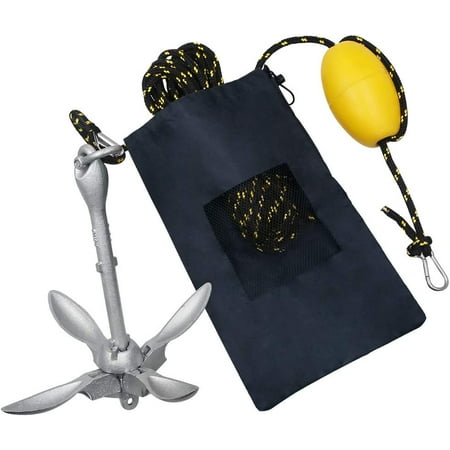 SINDA Kayak Anchor, Marine Anchor Kit, 3.5 Pound Folding Grapnel Kayak ...
