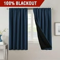 100% Blackout Curtains for Bedroom with Black Liner Full Room Darkening ...