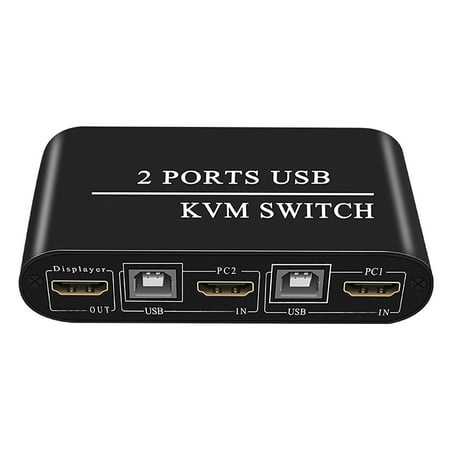 HonHaione 2 in 1 HD 4K HDMI-Compatible KVM Switch 2 Ports USB Keyboard ...