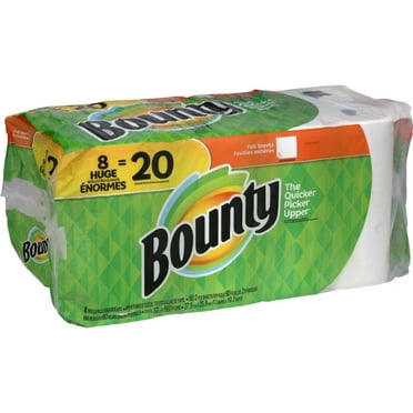 Bounty Full Sheet Paper Towels, White, 6 Double Rolls - Walmart.com