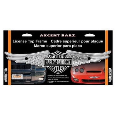 Harley Davidson Chrome License Plate, Cast Aluminum, Silhouette Logo ...