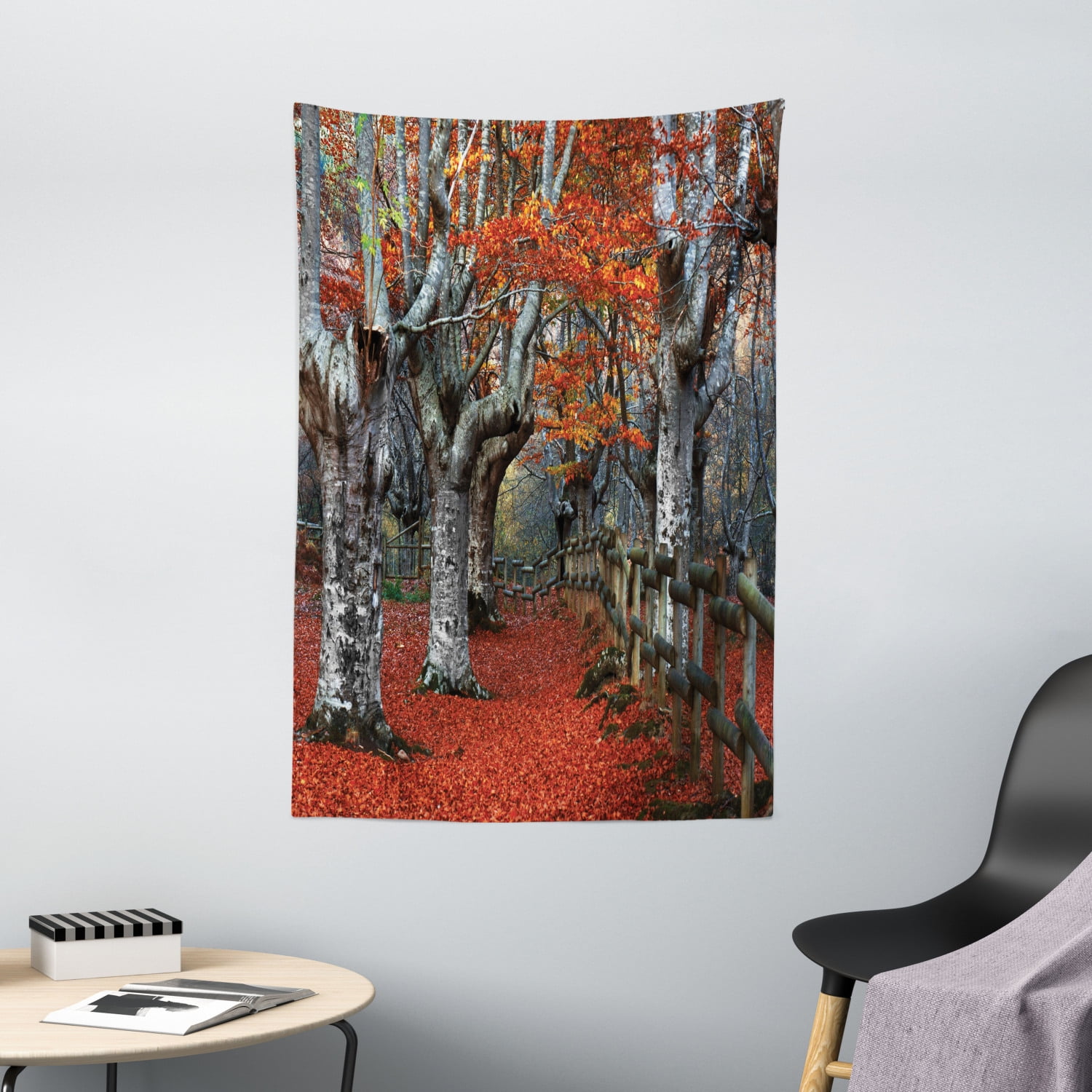 Seasons Tapestry, Dreamy Gated Beech Trees Forest with Fall Leaf Mother ...
