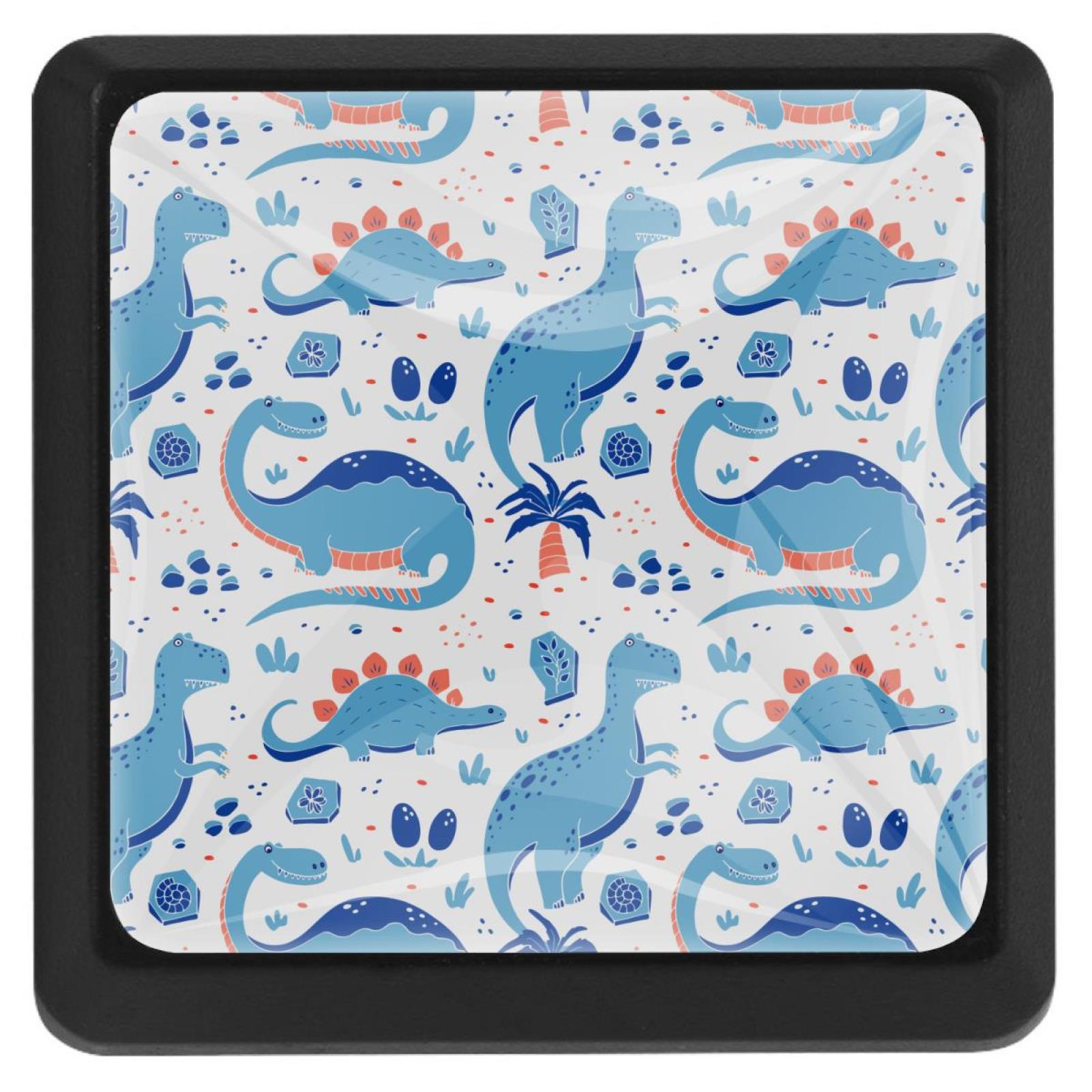 3 Pack Dinosaur Square Cabinet Door Knobs Decor for Cupboard Dressing ...