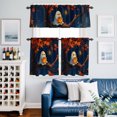 3 Piece Kitchen Curtains and Valances Set Halloween Ghost Cafe Curtains ...