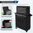 Steelite 26-Inch Tool Chest & Storage Cabinet, 5 Drawers Rolling Tool ...