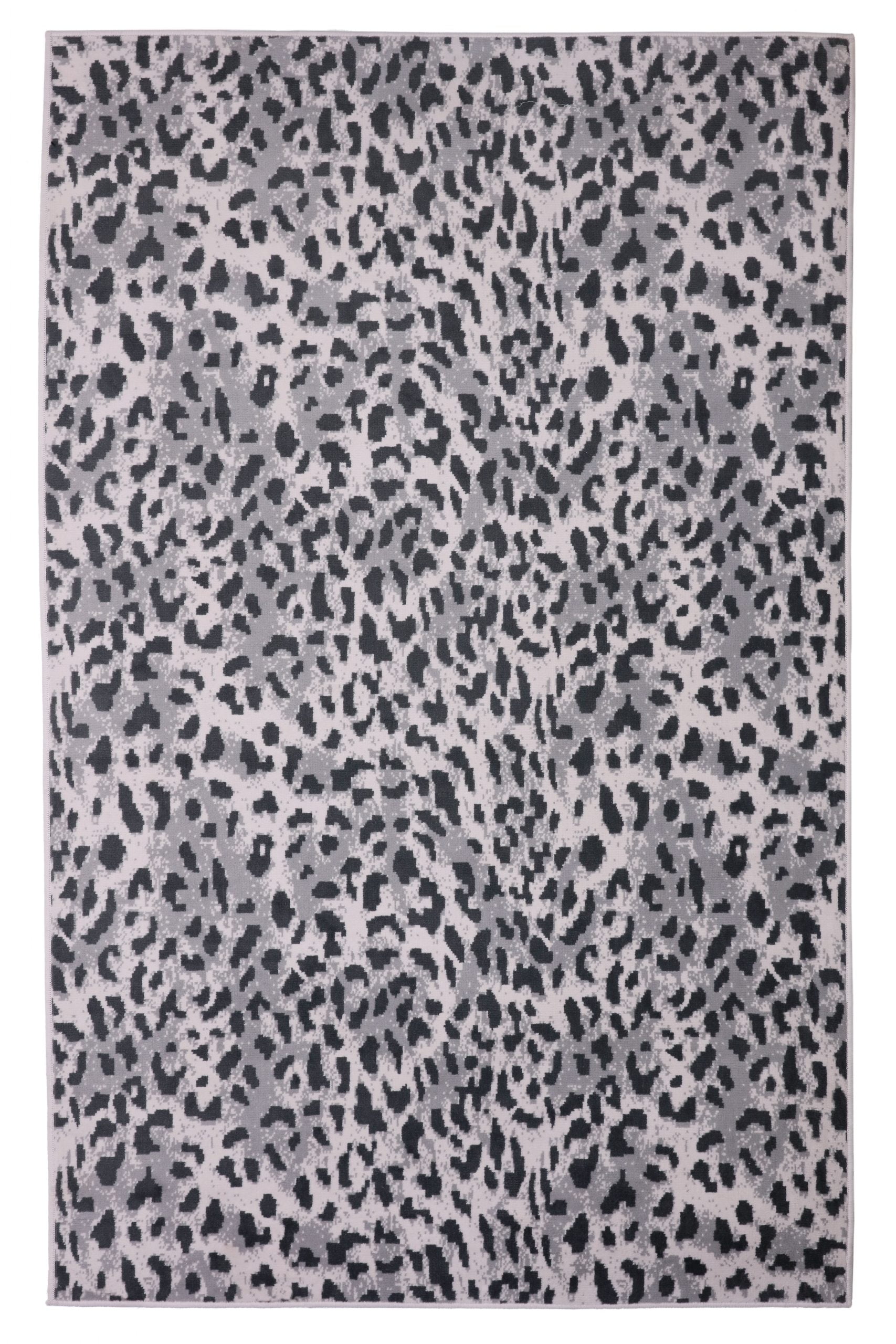 Furnish My Place Indoor Leopard Print Rug with Jute Backing - 3 ft. 6 ...