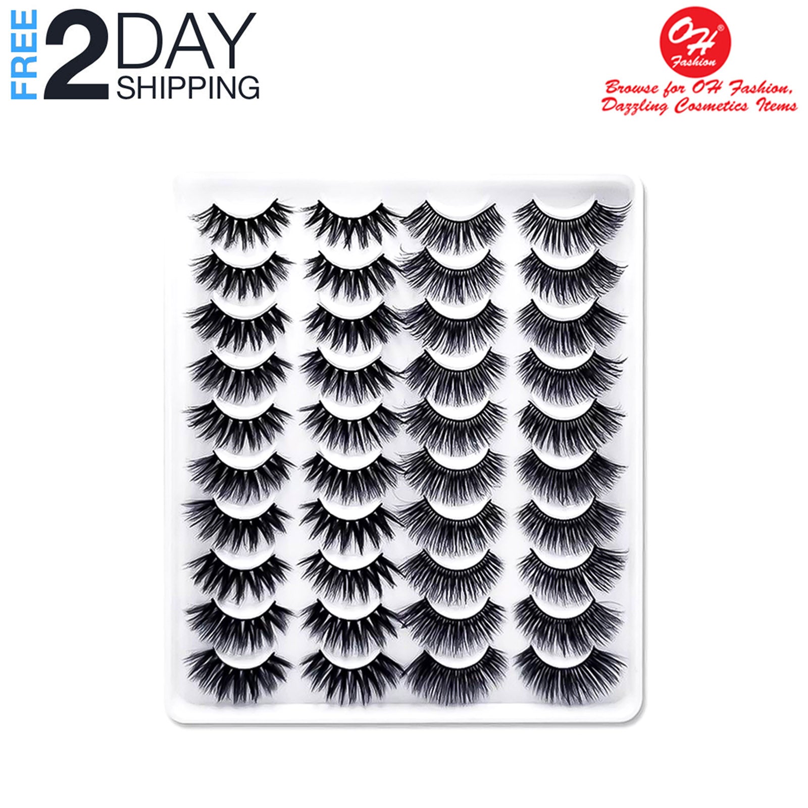 Buy OH Fashion False Lashes Bad Angel Matte Black Faux Mink – Multipack ...