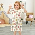 Cat Head and Paws Short Sleeve Dress A-Line Cute Midi Casual Sundress 2 ...