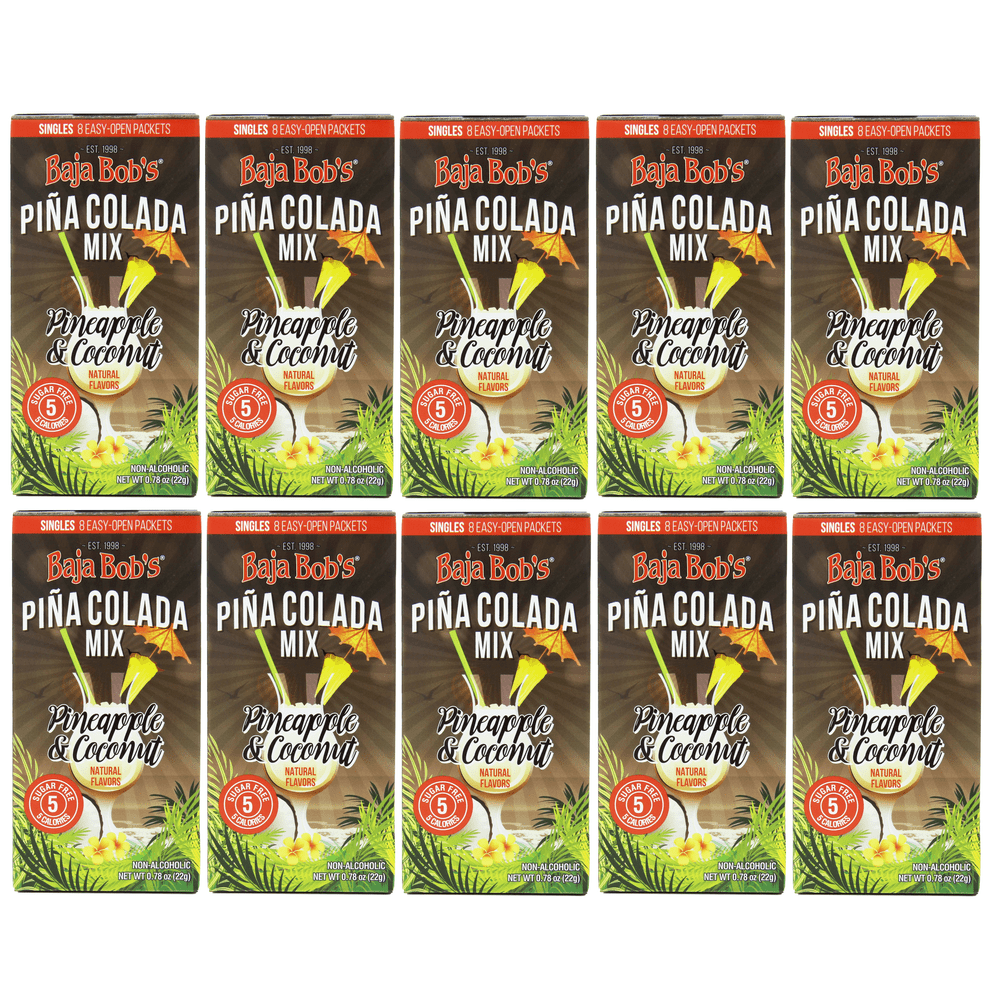 Baja Bob's Sugar-Free Piña Colada Mix Singles Size: 10-Pack (80 Packets ...