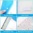 12 Pack A4 Punched Pockets Plastic Wallets - 11 Holes Expandable Binder ...