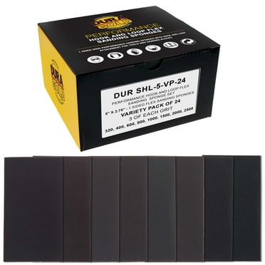 Dura-Gold 12-Piece Contoured Profile 4" Hand Sanding Block Set with 40 ...