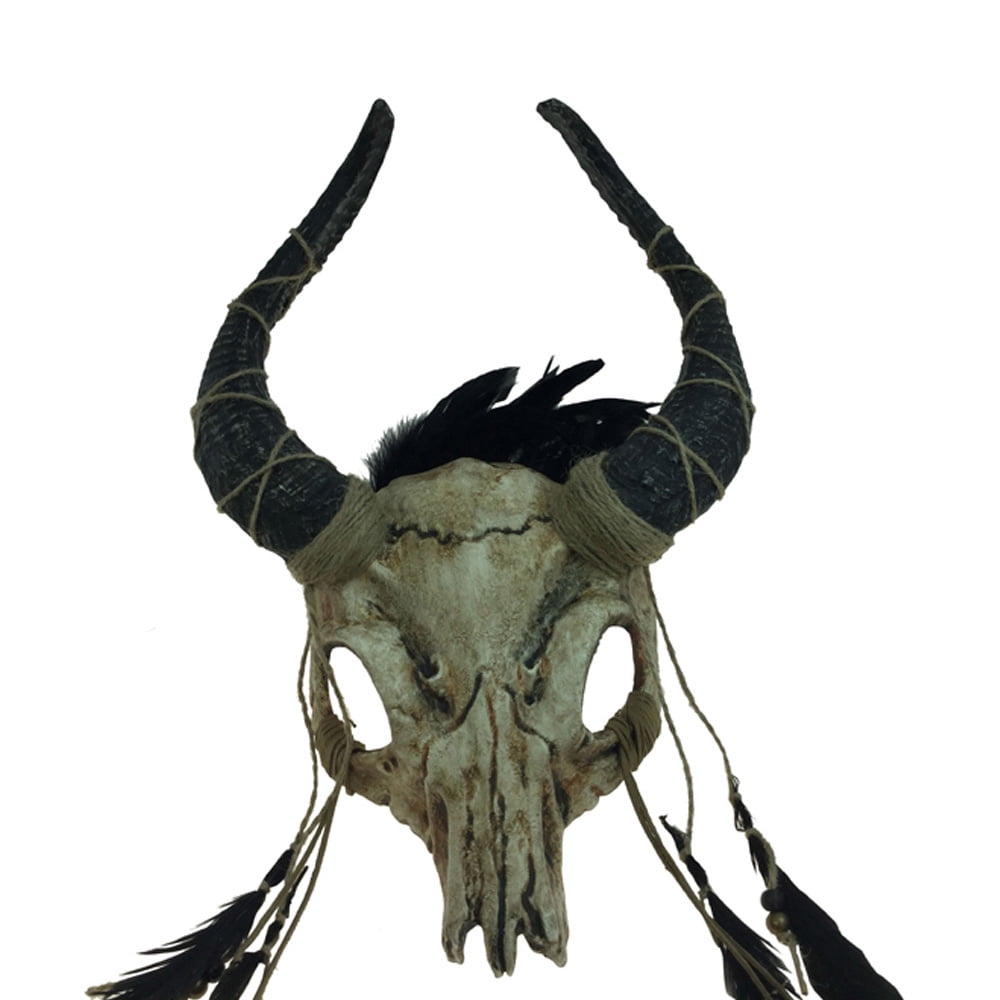 Attitude Studio Yak Skull Full Face Mask Costume Accessory For Adults ...
