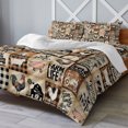 4 Piece Duvet Cover Set Queen, Farm Cow Chicken Pig Buffalo Plaid Soft ...