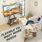 RTVR Rolling TV Stand for 43-80" Screens, Portable Mobile TV Stand on ...