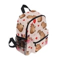 Capybara Hearts Pattern Mini Backpack Cute Small Backpack with Chest ...