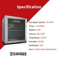 SteakAger PRO 20 Home Beef Dry-Aging Fridge, 20Lbs Capacity, Black ...